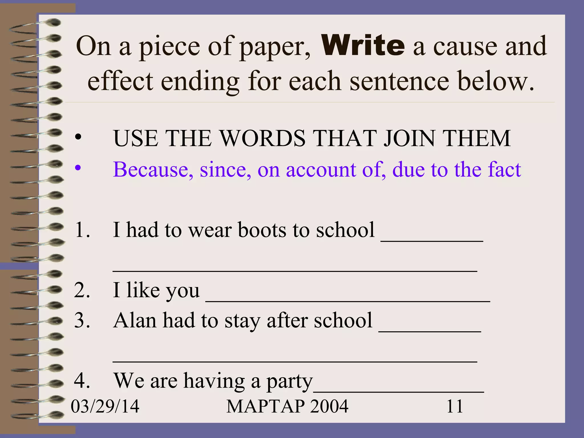Cause and effect 1 | PPT