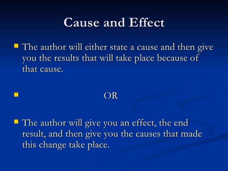 Cause And Effect cause-and-effect