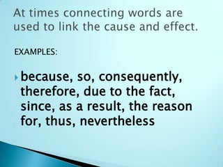 Cause and effect | PPTX