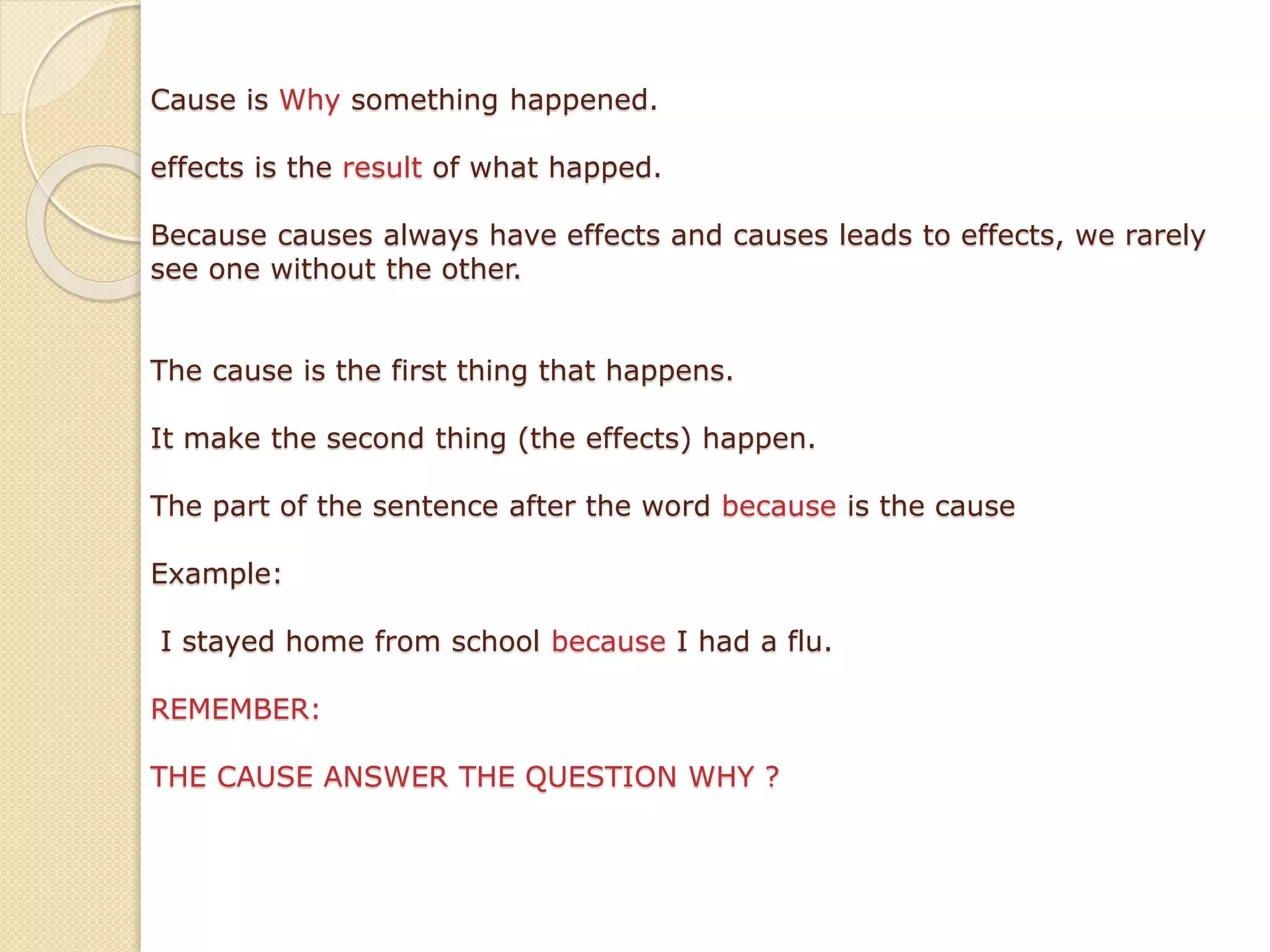 Cause and effect | PPTX