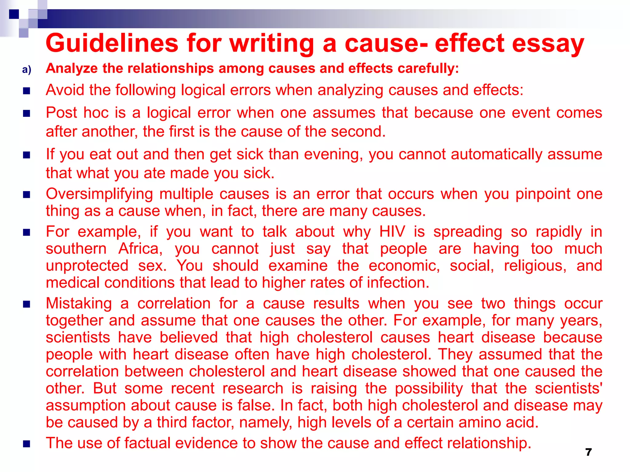 Cause and effect essay | PPT