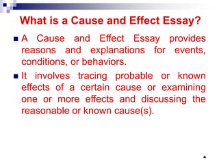 Cause and effect essay | PPT
