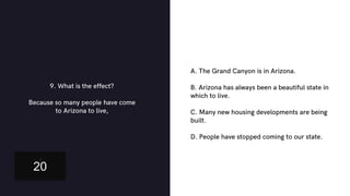 Cause and Effect (Patterns of Development in Reading and Writing) | PPTX