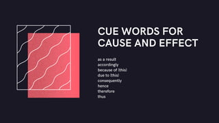 Cause and Effect (Patterns of Development in Reading and Writing) | PPTX