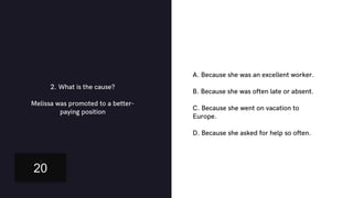 Cause and Effect (Patterns of Development in Reading and Writing) | PPTX