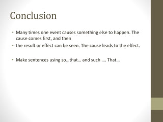 Cause and effect | PPT
