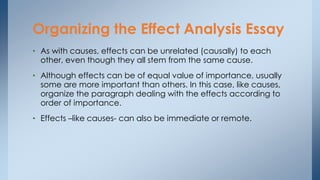 Cause and effect essay | PPTX