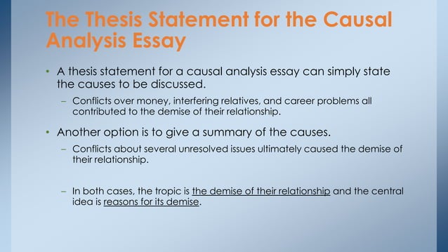 Cause and effect essay | PPTX
