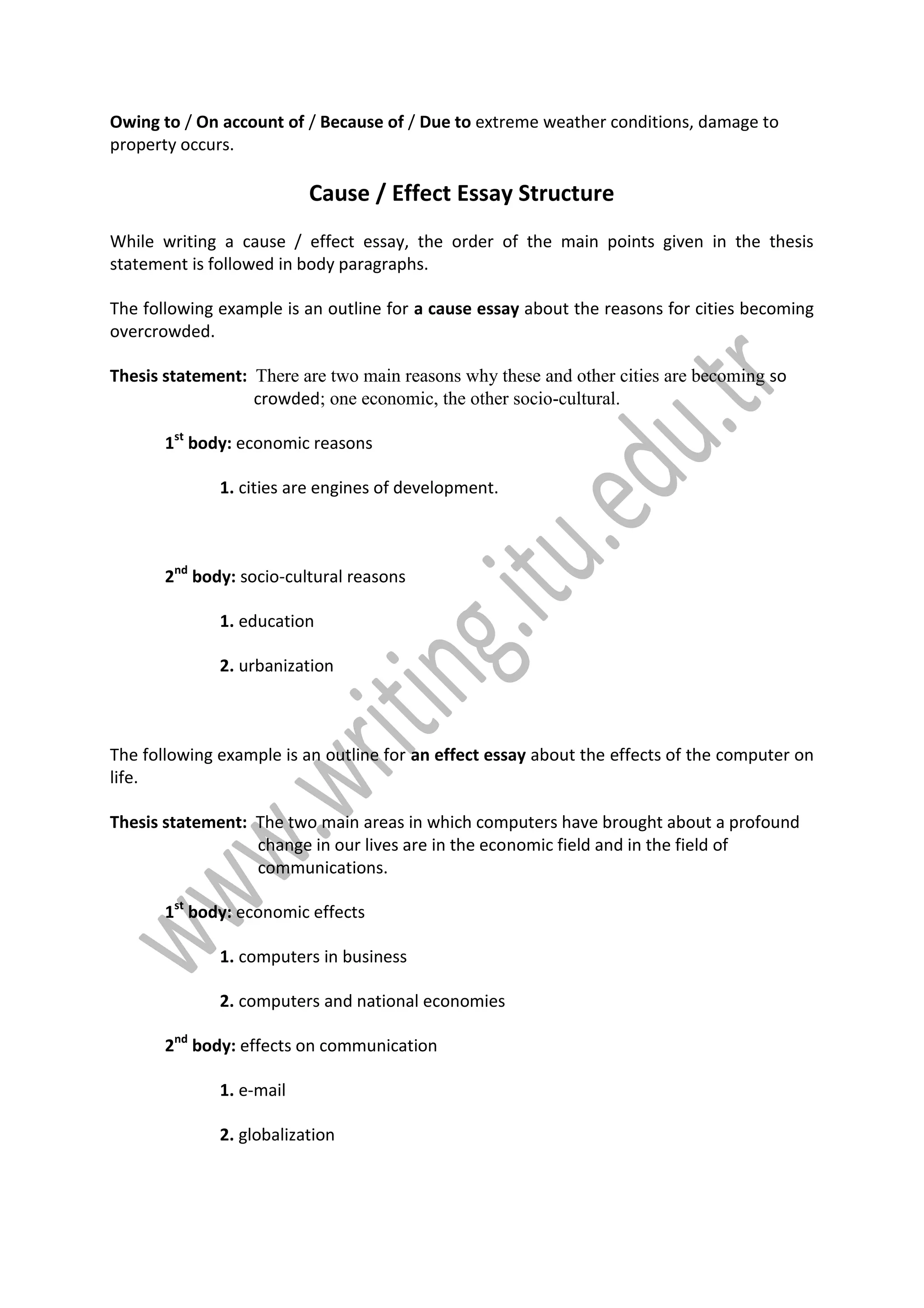 Cause and effect essay | PDF