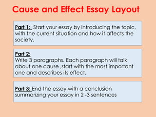 Cause and Effect Essay - Writing Essays. | PPT