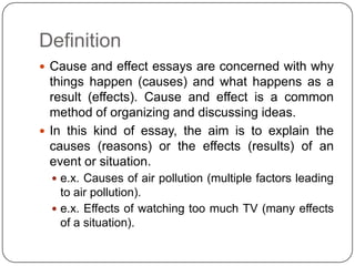 Cause And Effect Essay | PPT