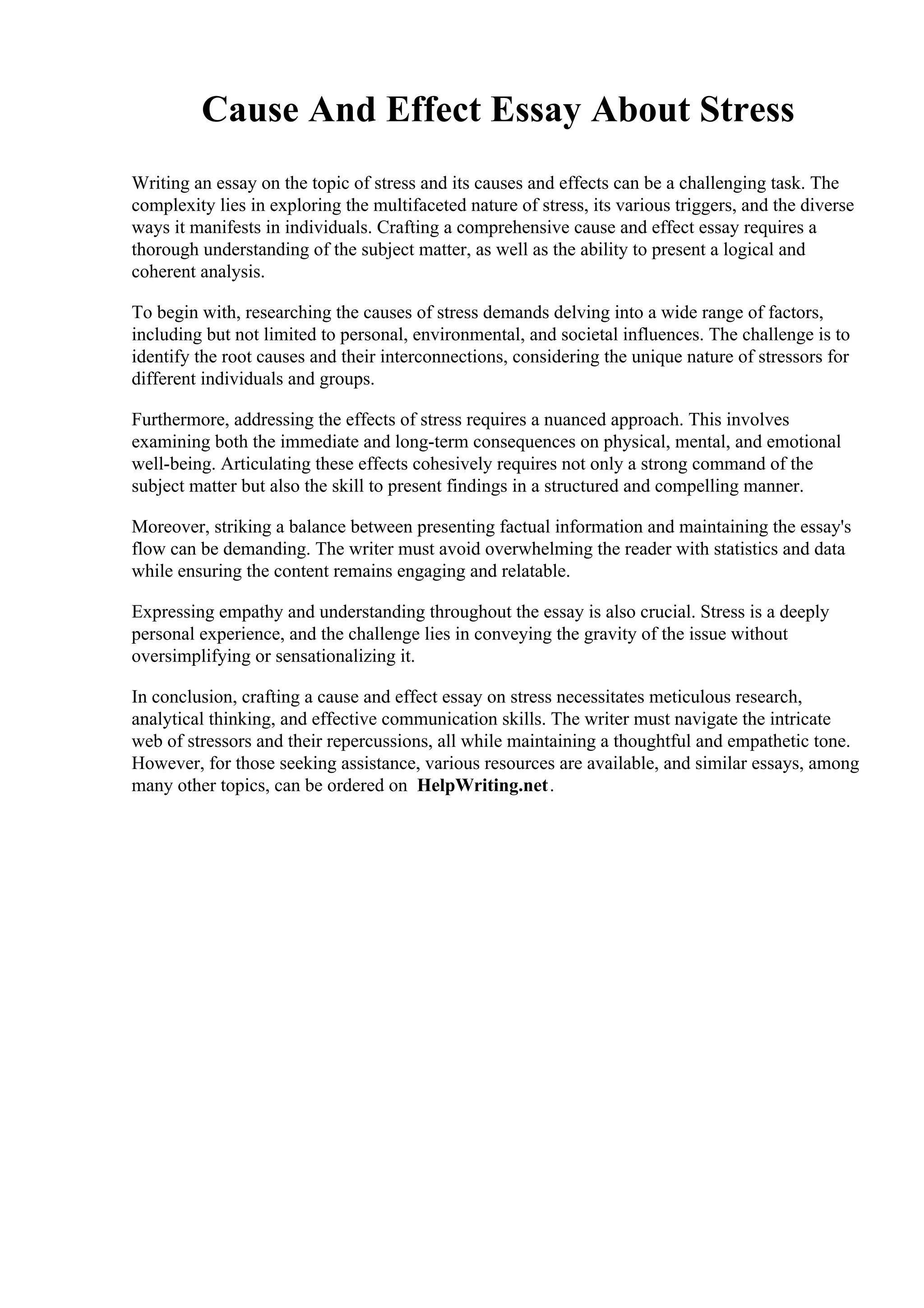 Cause And Effect Essay About Stress.pdf