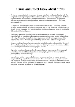 Cause And Effect Essay About Stress.pdf