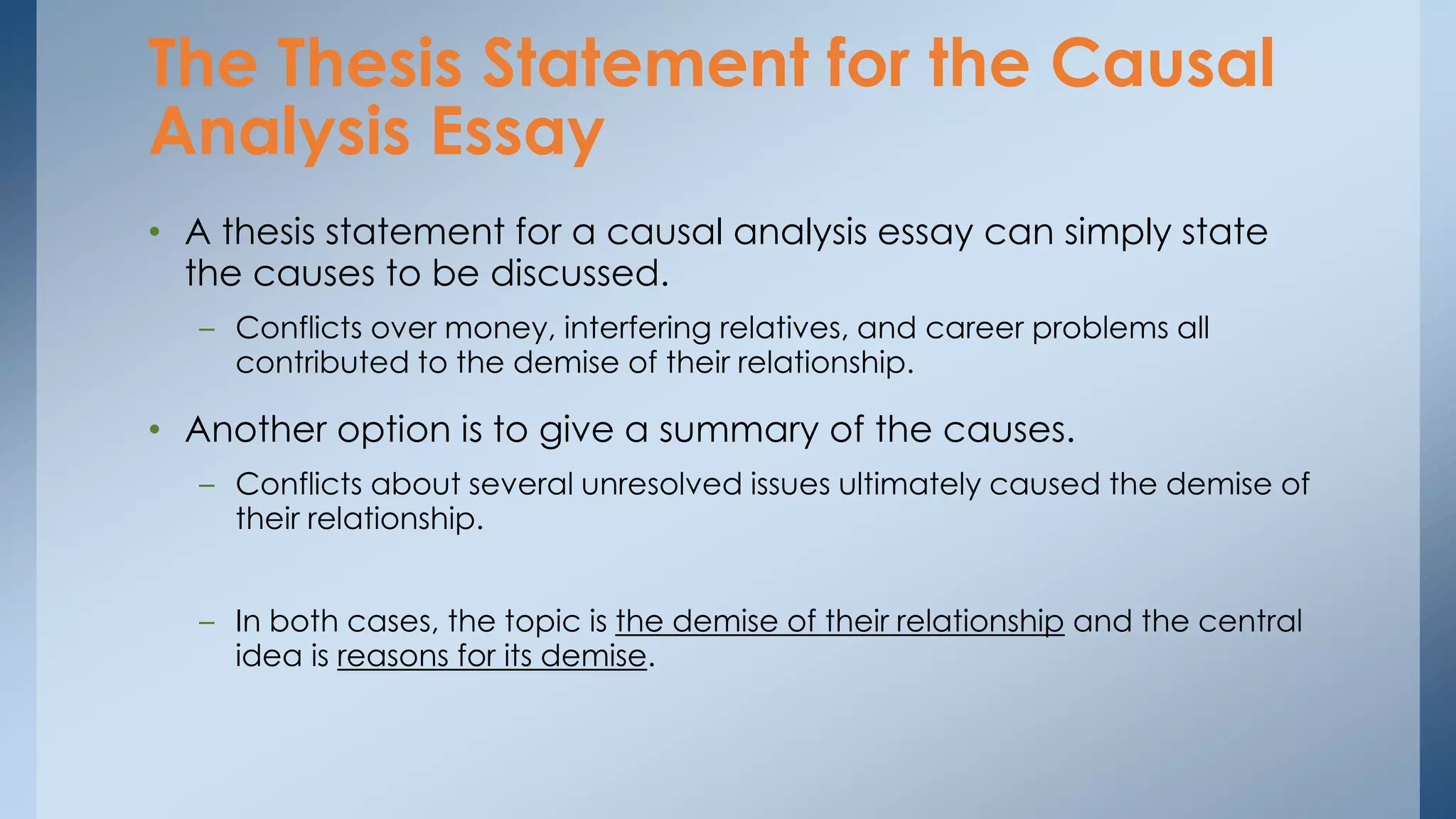Cause and effect essays | PPT