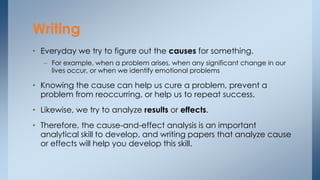 Cause and effect essays | PPT