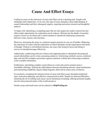 Cause And Effect Essays.pdf