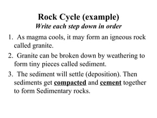 Cause and effect in the rock cycle | PPT