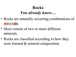 Cause and effect in the rock cycle | PPT