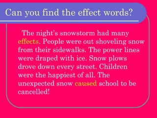 Cause and effect intro | PPT