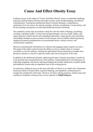 Cause And Effect Obesity Essay.pdf