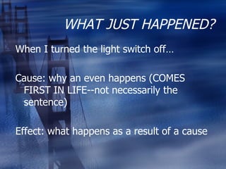 Cause And Effect Powerpoint | PPT | Homework and Study | Education