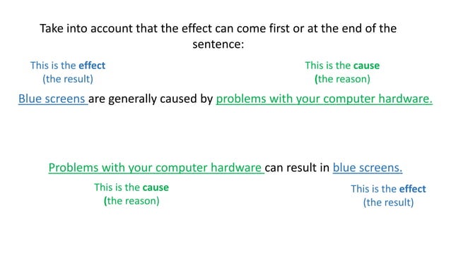 Cause and effect presentation | PPT