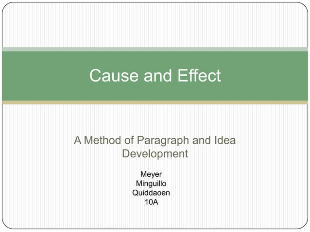 Cause and Effect | PPT