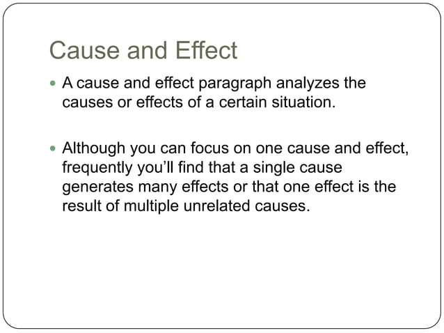 Cause and Effect | PPT