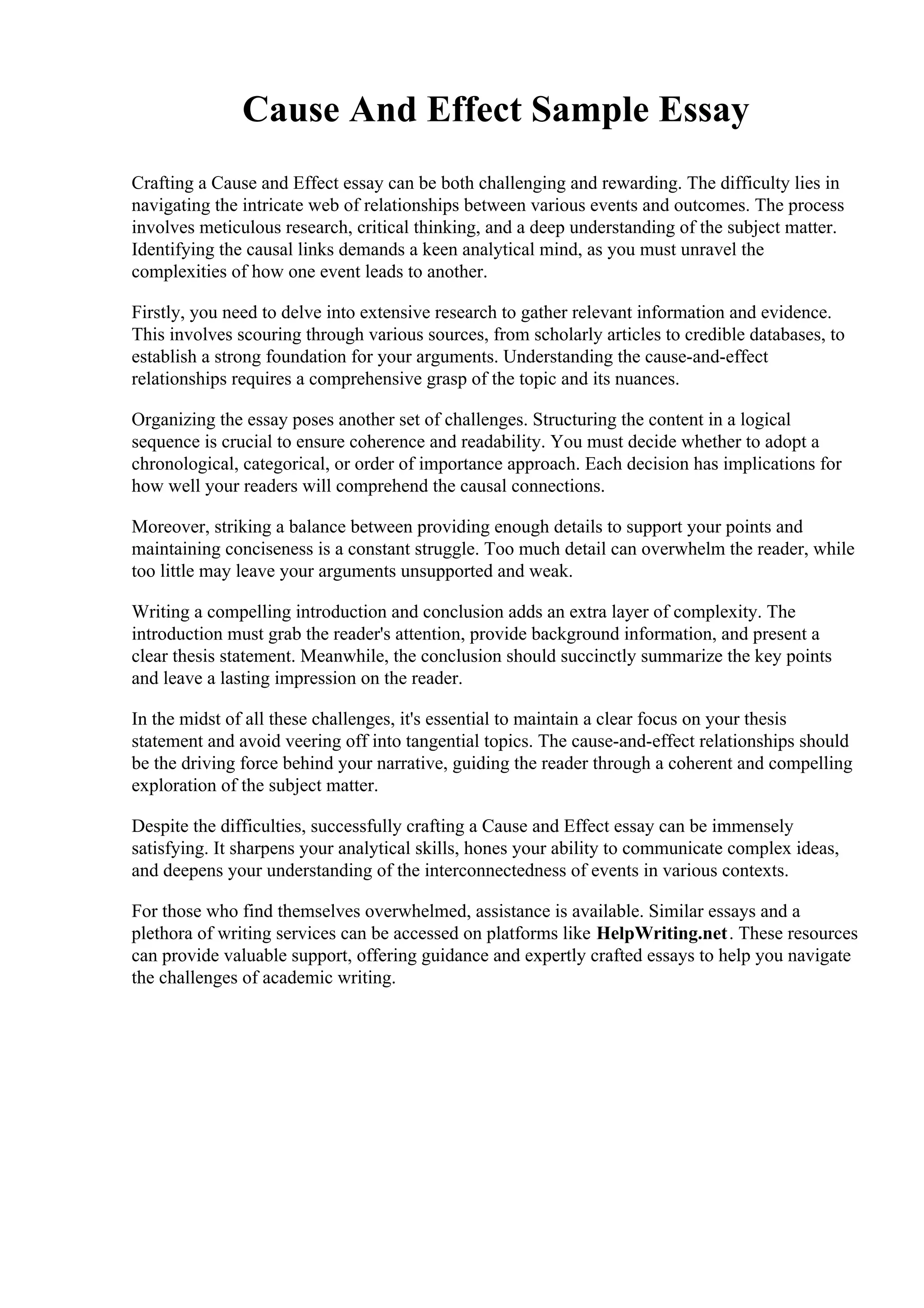 Cause And Effect Sample Essay.pdf