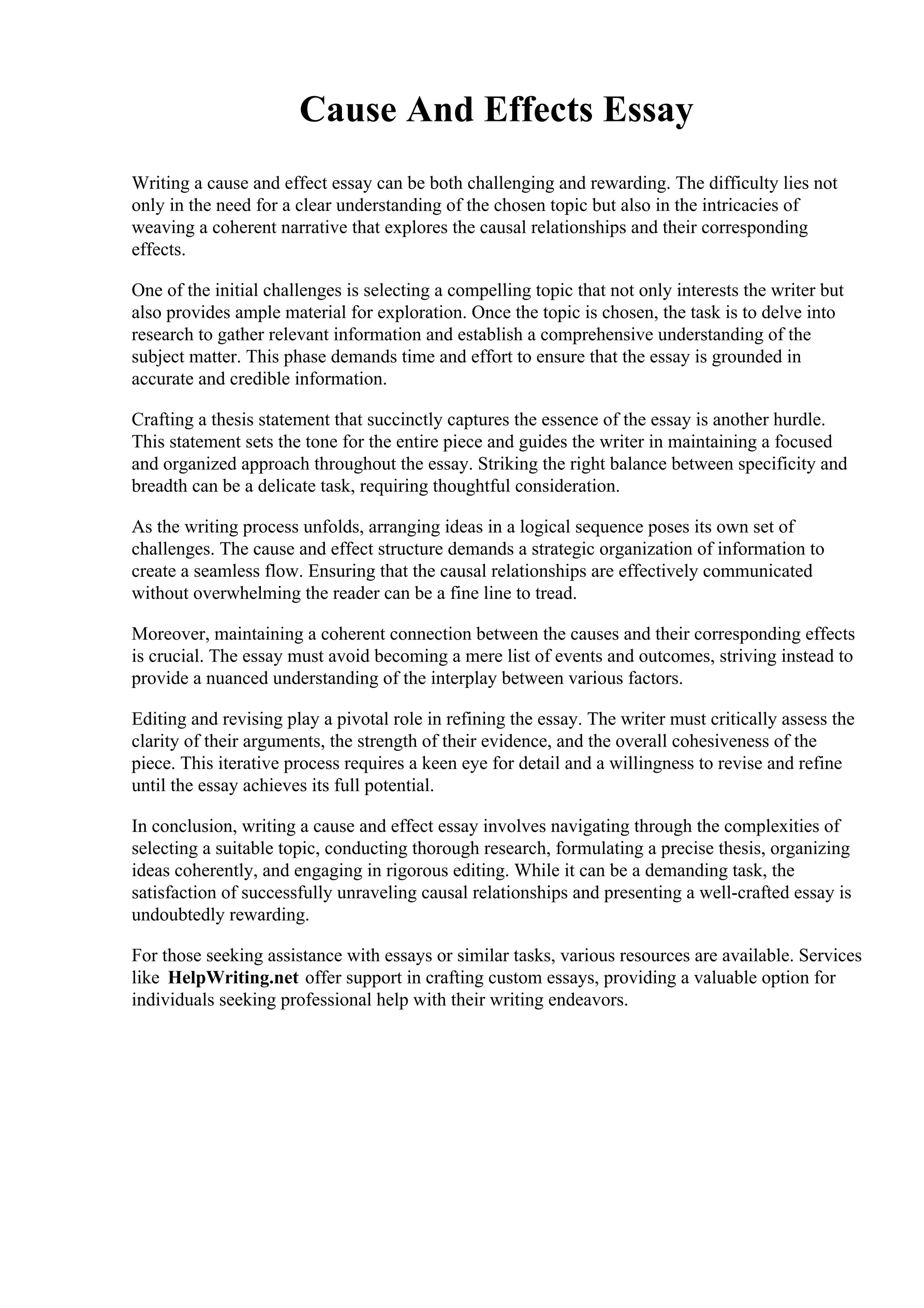 Cause And Effects Essay.pdf