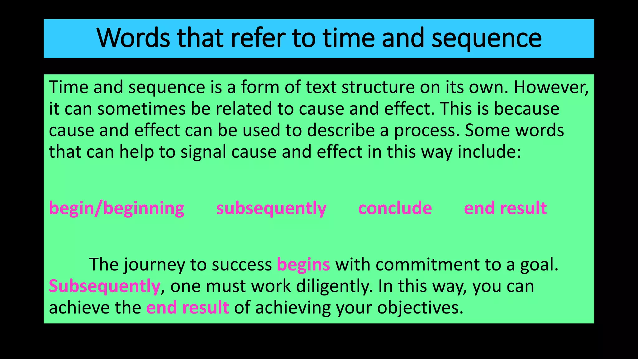 Cause and effect signal words | PPTX
