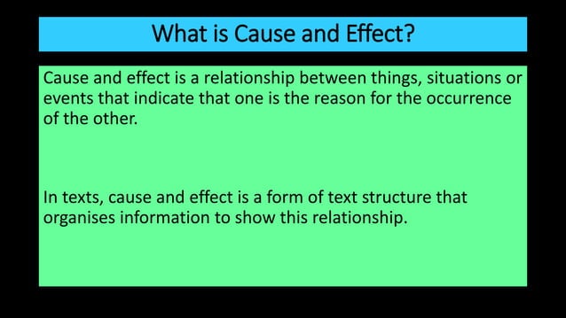 Cause and effect signal words | PPTX
