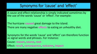 Cause and effect signal words | PPTX
