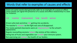 Cause and effect signal words | PPTX