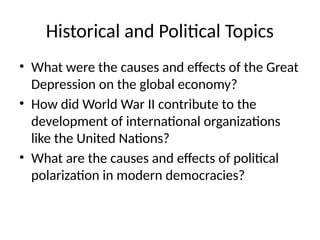 Cause_and_Effect_Writing_prompts and topics | PPTX