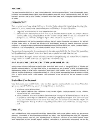 Cause and prevention for steam turbine blade scaling & fouling | PDF