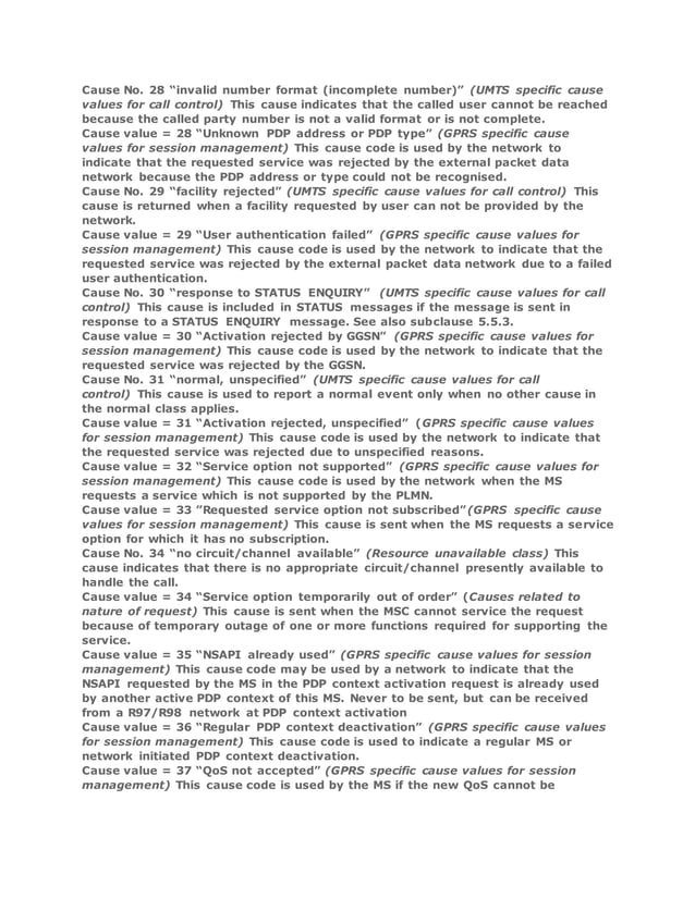 Cause codes from | PDF