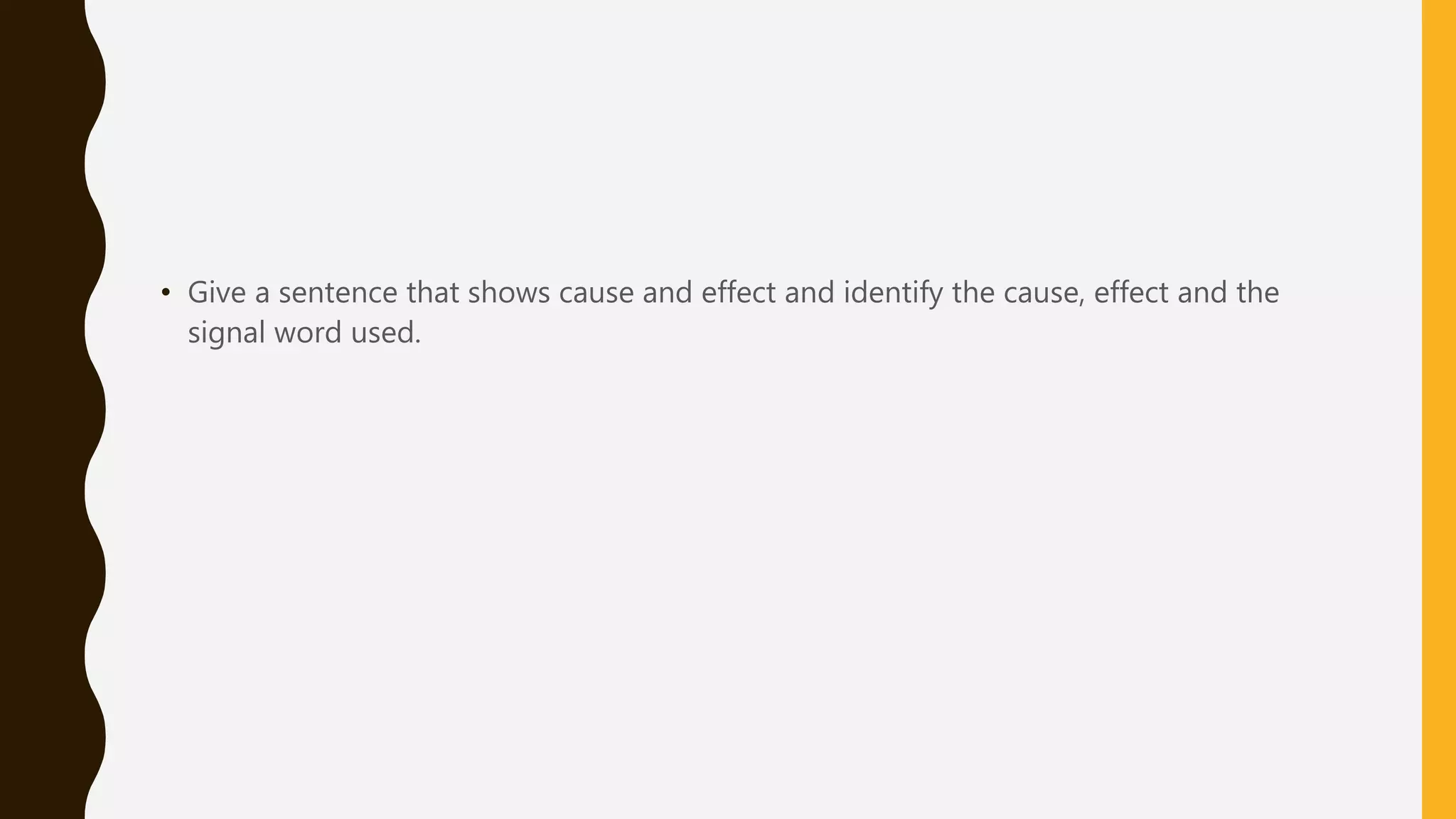 Cause & effect | PPTX