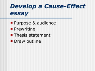 Cause Effect Essay | PPT