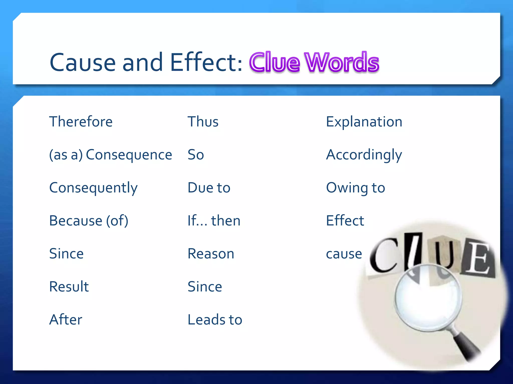Cause & Effect | PPTX
