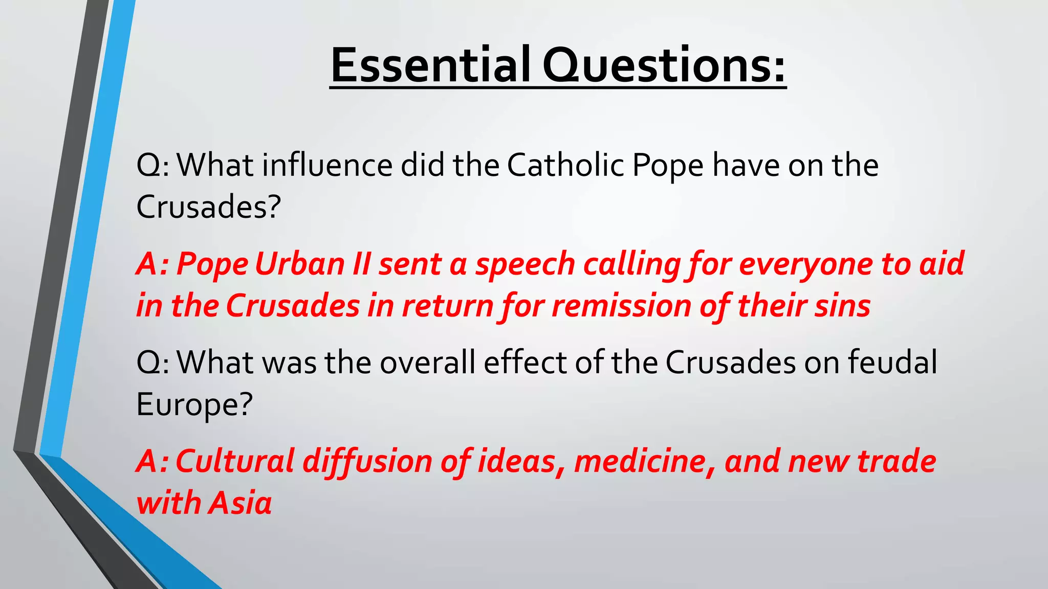 Cause & Effect Of The Crusades & The Black Death | PPTX