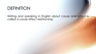 Cause effect relationship | PPT
