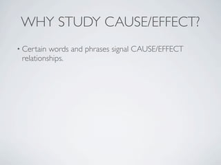 Cause/Effect Signal Words | KEY