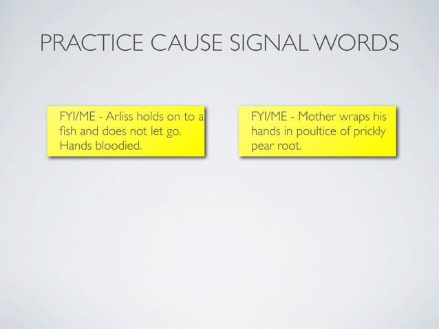 Cause/Effect Signal Words | KEY