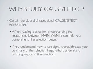 Cause/Effect Signal Words | KEY