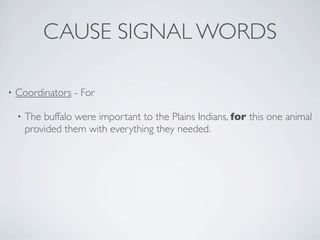 Cause/Effect Signal Words | KEY