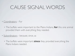 Cause And Effect Signal Words