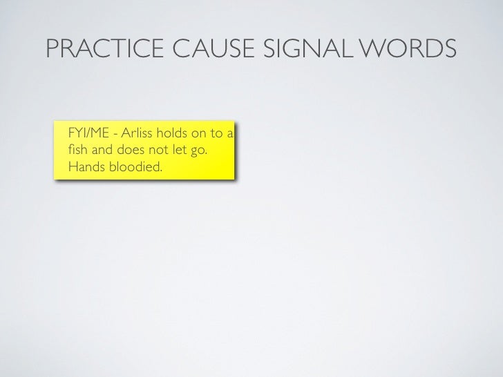 Effect signal words - strangestorm