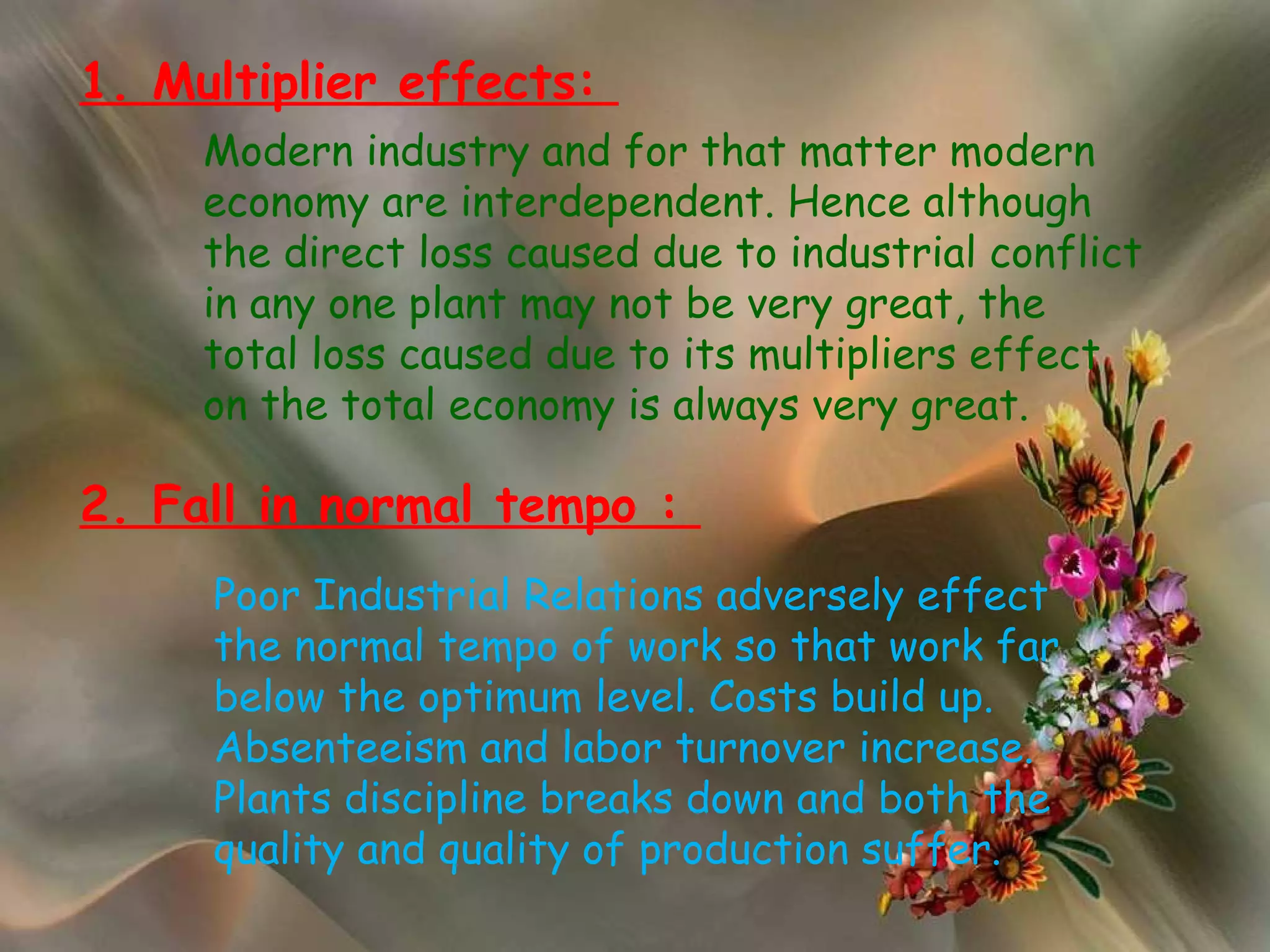 Cause for poor indurstrial relation | PPT