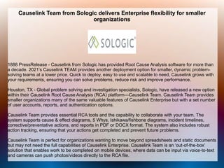 Causelink Team from Sologic delivers Enterprise flexibility for smaller ...